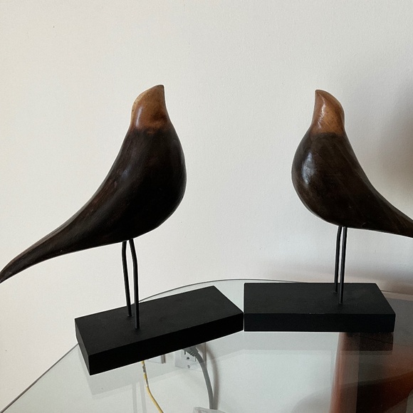 Studio Decor | Accents | Nwt Set Of 2 Wood Birds Decor With Stand Hand ...